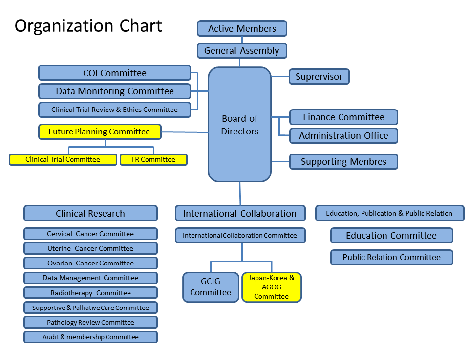 Organization Chart - JGOG Japanese Gynecologic Oncology Group